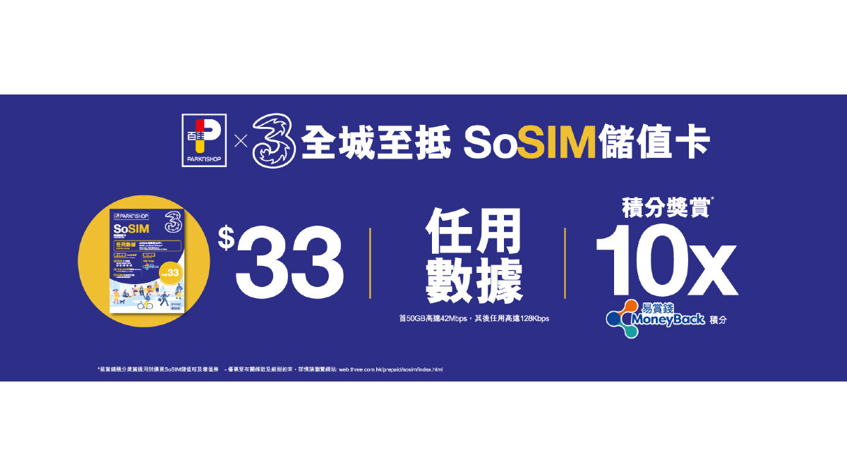 $33 有 50GB ! $200 有 360GB ?? 史上最癲 3HK SoSIM 百佳有得賣 ! - PCM