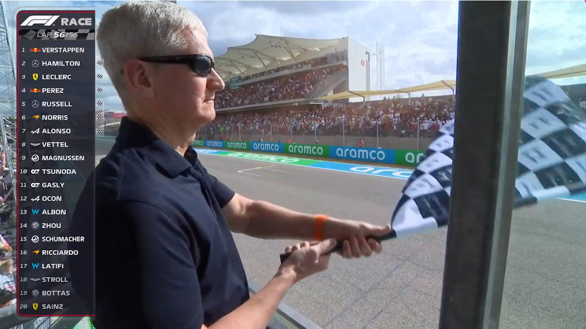 Tim Cook 由 CEO 變 F1 揈旗仔 原來為宣傳 Apple TV+ 新片？ - PCM