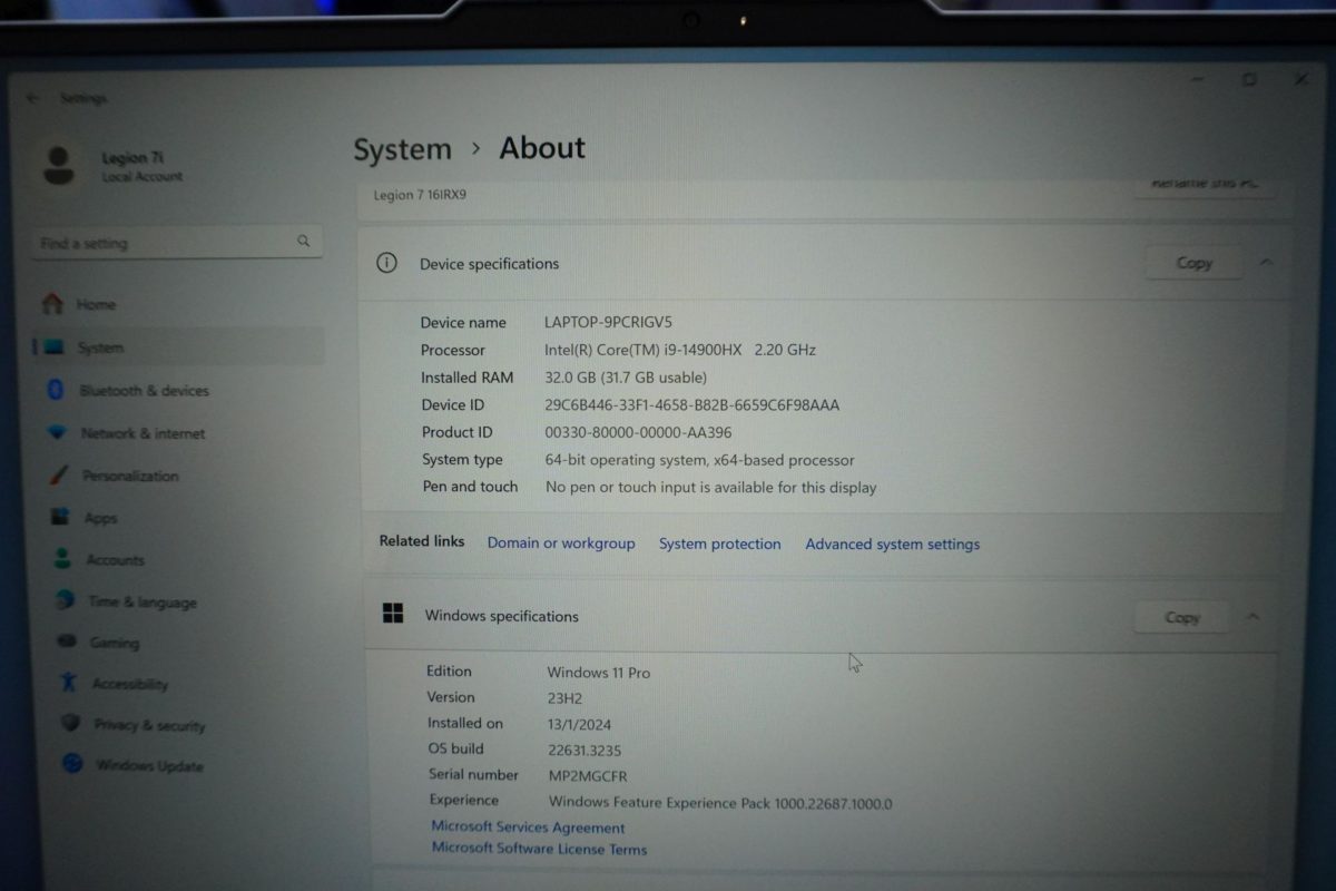 內建 AI 晶片 全新 ColdFront Hyper Chamber 散熱技術 Lenovo Legion 7i - PCM