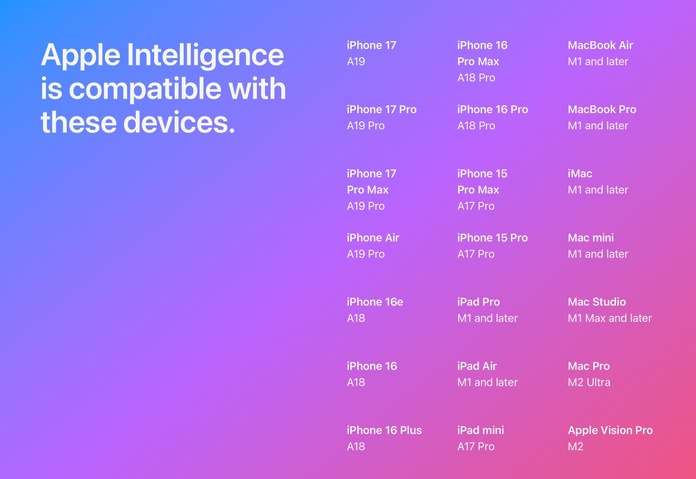 Apple Intelligence 突然取消對 M1 Mac 支援 是網站錯誤還是要提早報廢？ - PCM